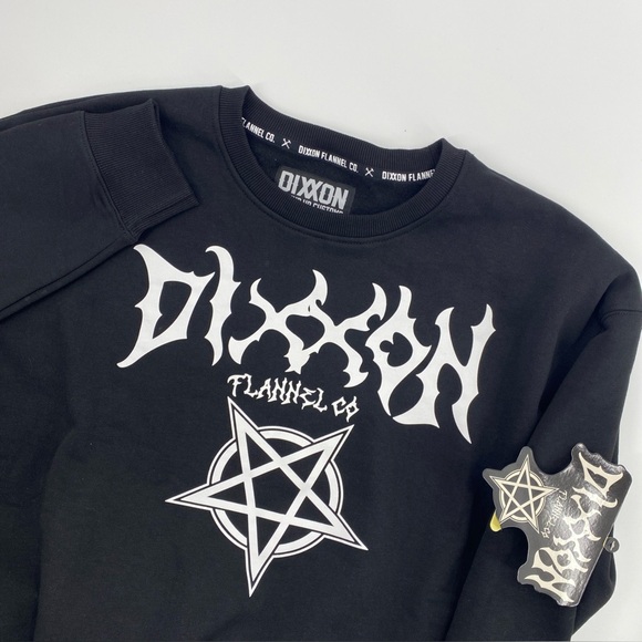 DIXXON | Shirts | Dixxon Flannel Sweatshirt Mens Xl Black Ground Up ...